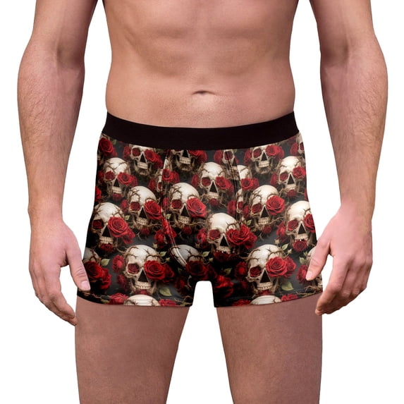 Mens Valentines Rose Boxer Briefs Funny Novelty Underwear Long Leg ...