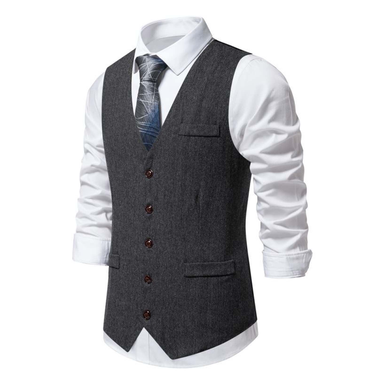 Mens Vests Casua Qiggri Men's Casual Business Vests Lightweight ...