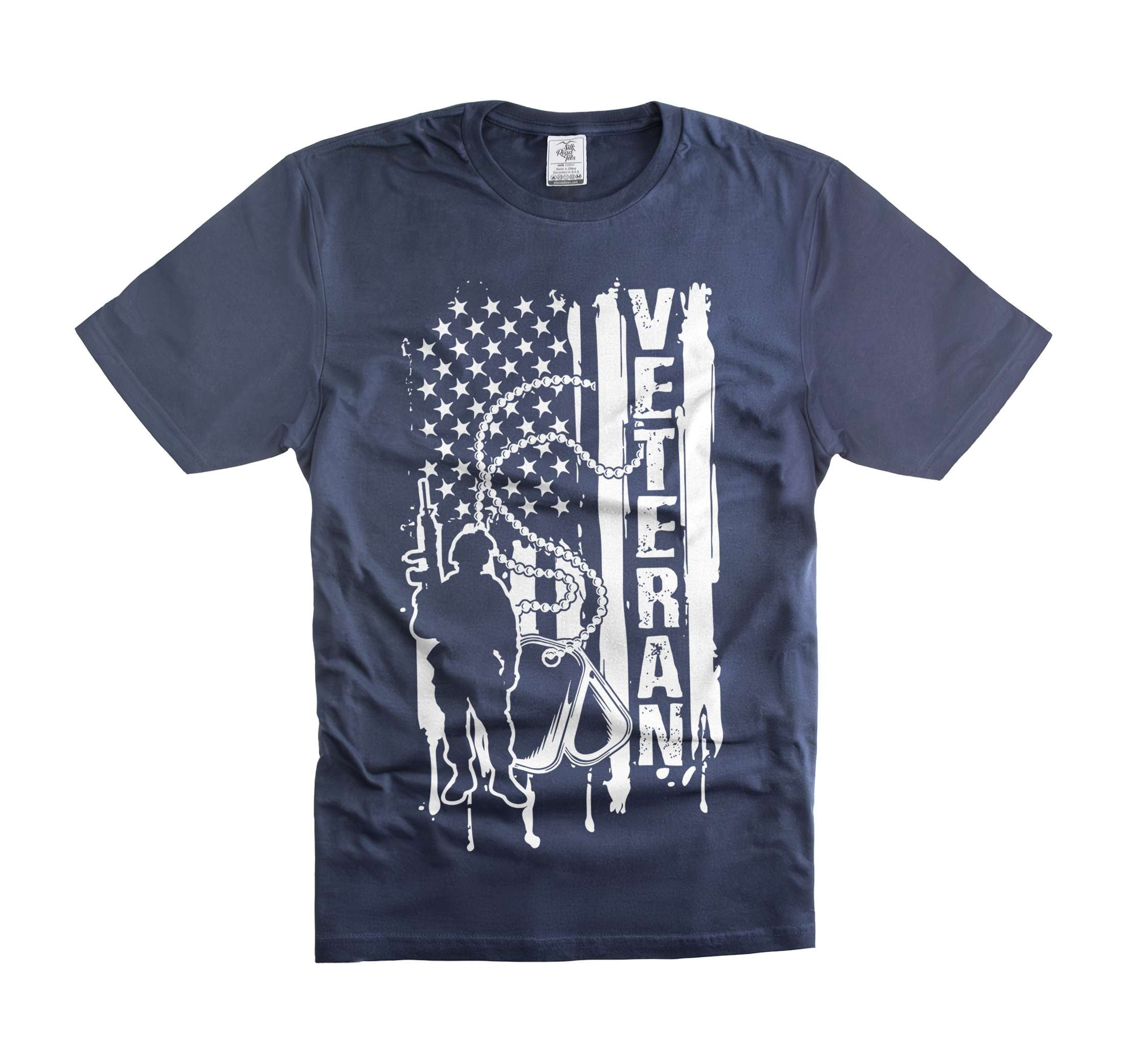 Mens Veteran T-shirt USA Patriotic Shirt Veteran Gifts US Flag Tee ...
