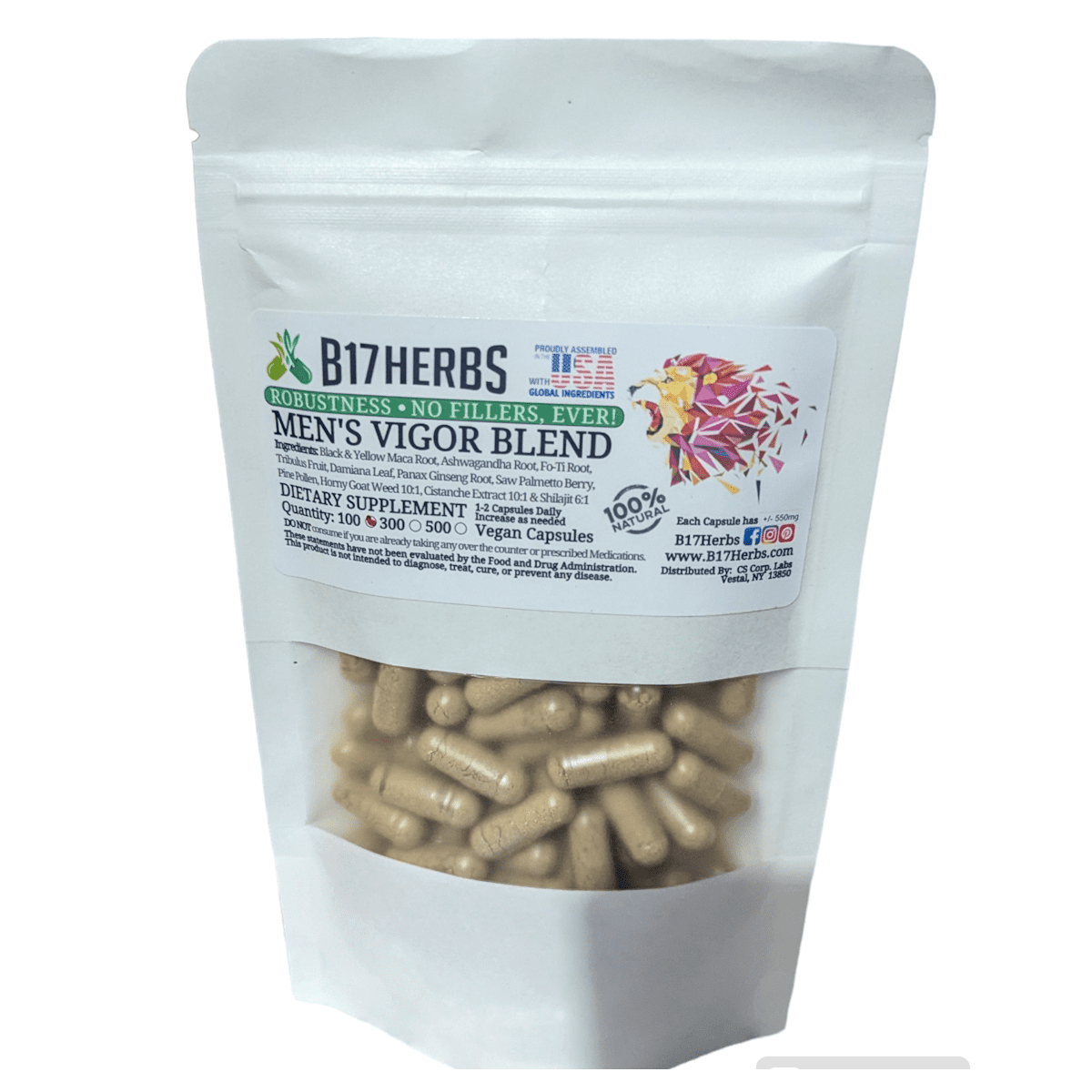 Mens Vigor Complex: Organic Testosterone & Libido Booster, Bulk ...