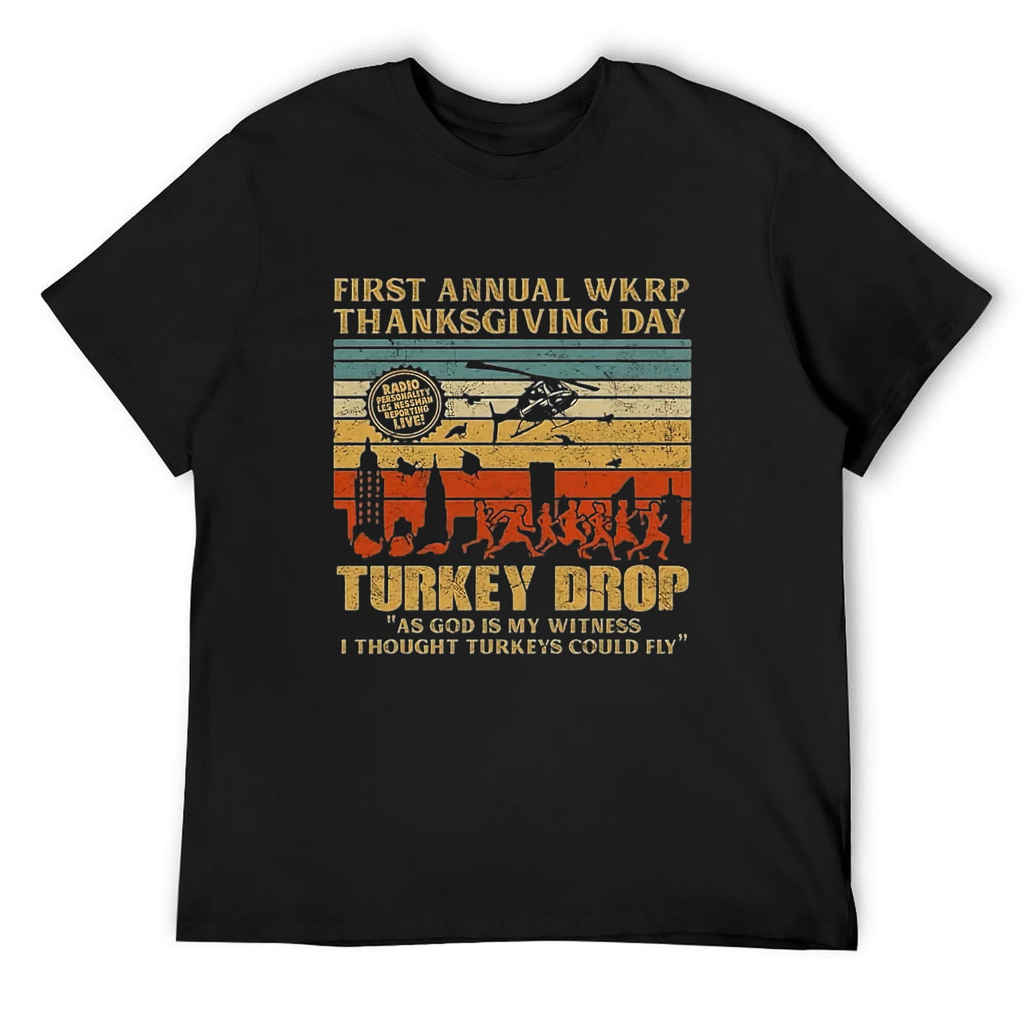Mens Vintage Thanksgiving WKRP Turkey Drop Shirt, Fall Shirt Gift for ...