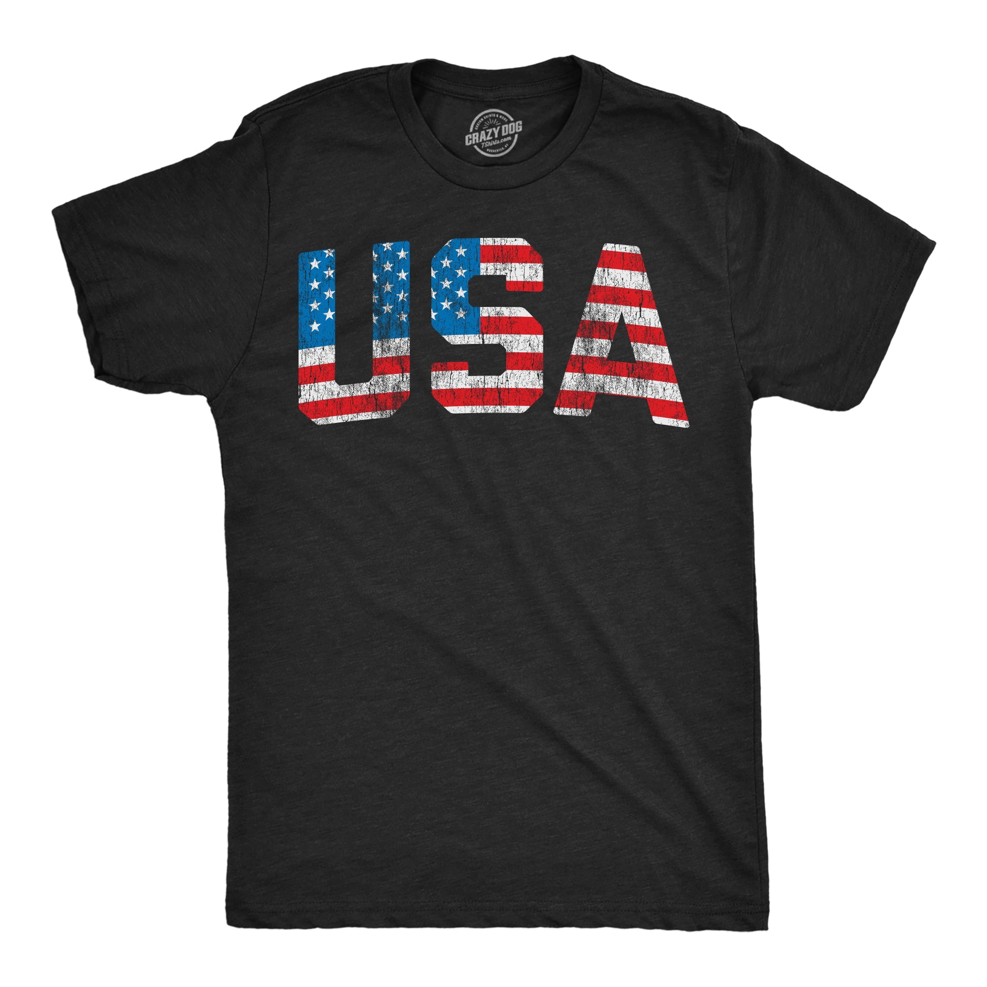 Mens Vintage USA T Shirt Awesome Fourth Of July Graphic Tee for Men ...