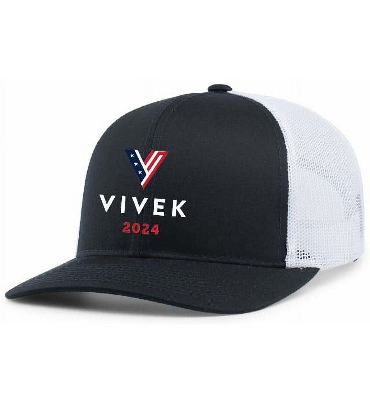 Mens Vivek Hat Vivek Ramaswamy 2024 V Logo Mesh Back Trucker Hat ...