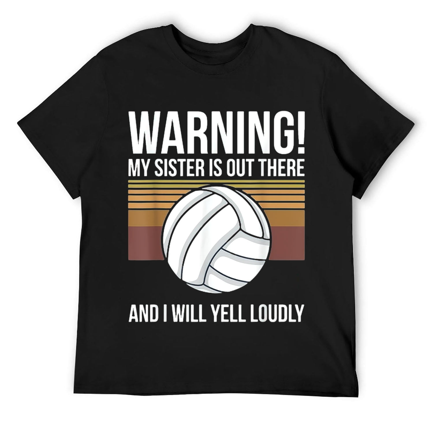 Mens Volleyball Design for a Sister of a Volleyball Player T-Shirt ...