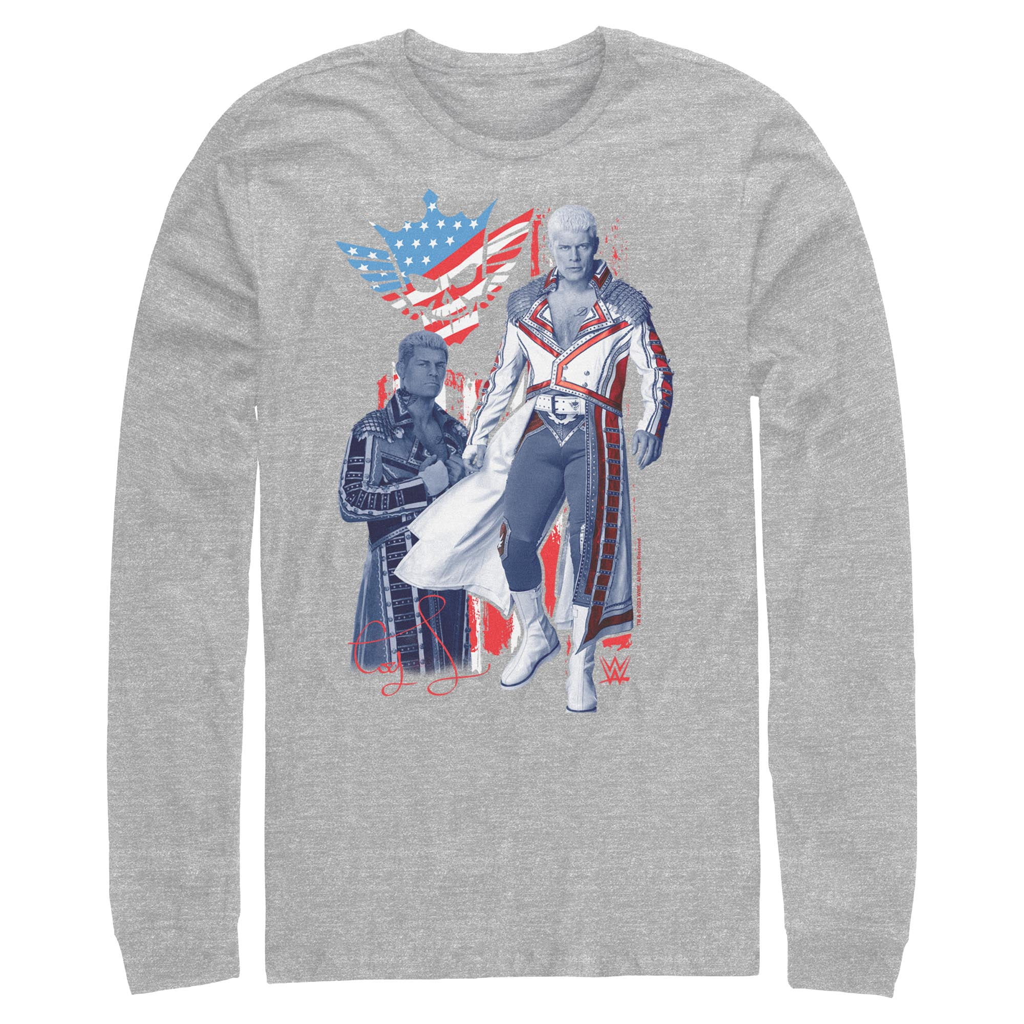 Mens WWE Cody Rhodes Patriotic Pose Long Sleeve Shirt - Walmart.com
