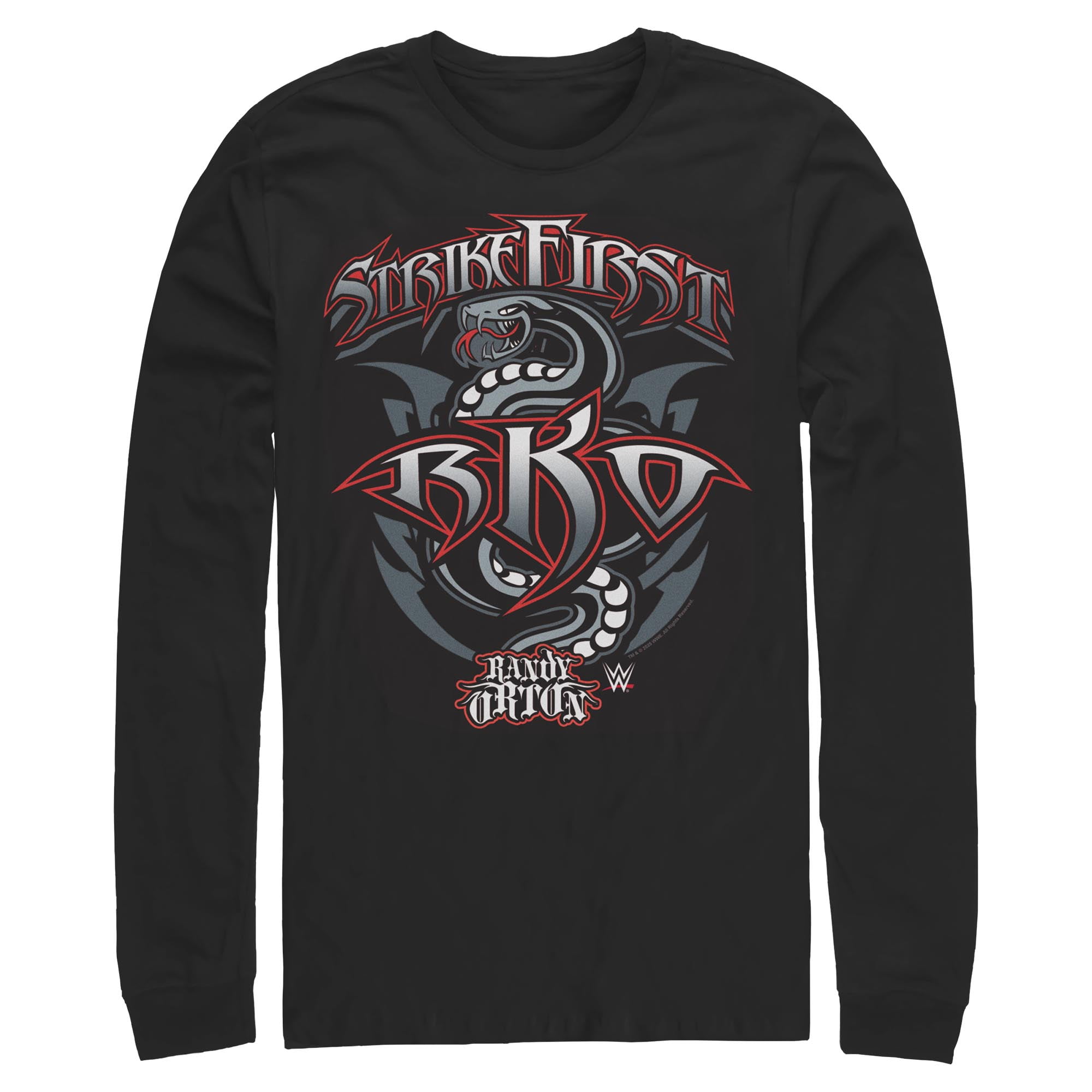 Mens WWE Randy Orton Strike First RKO Long Sleeve Shirt - Walmart.com