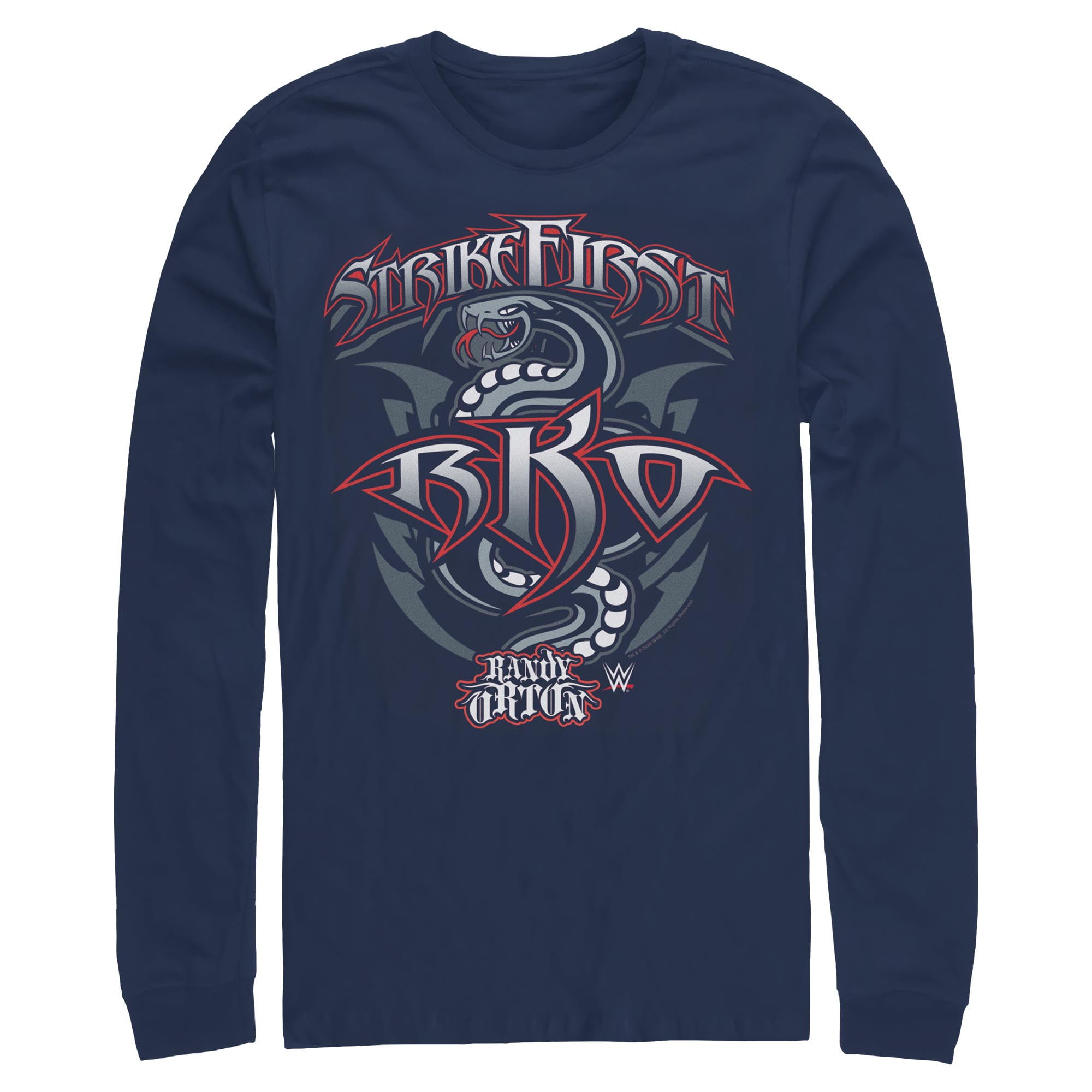 Mens WWE Randy Orton Strike First RKO Long Sleeve Shirt - Walmart.com