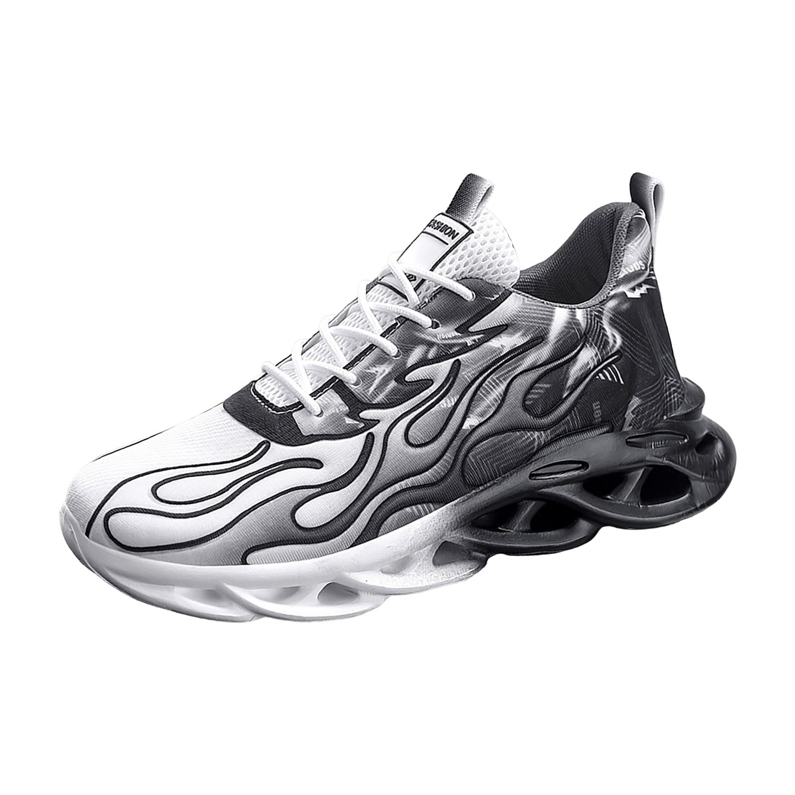 Mens Walking Shoes Wide Toe Comfort Lightweight Breathable Sock Shoe ...
