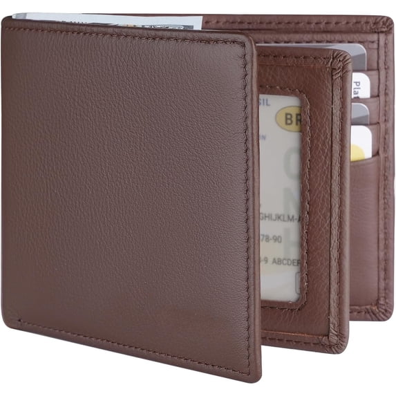 Mens Wallet - Bifold RFID Blocking Slim Front Pocket Large Capacity ...