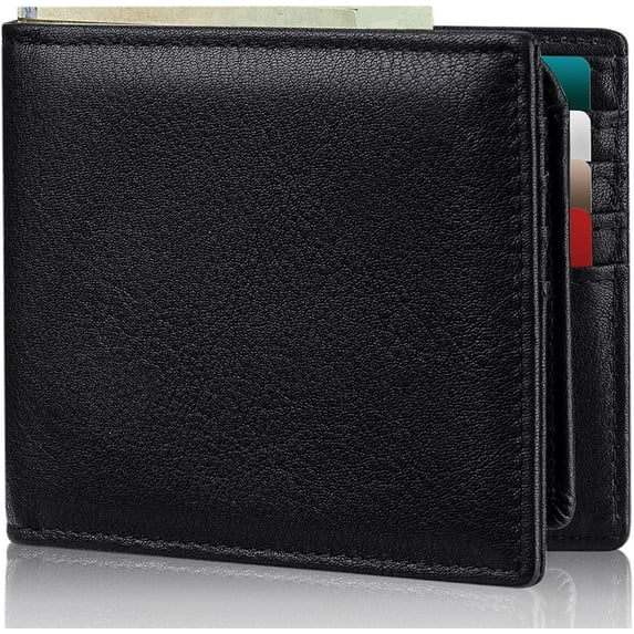 Mens Wallet Bifold RFID Blocking Wallet for Men with 2 ID Windows 11 ...