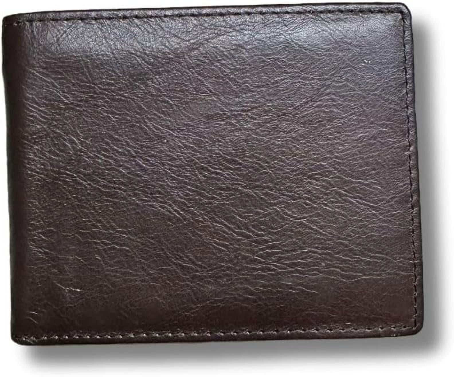 Mens Wallet Brown Leather Soft Leather Minimalist High end Bi Fold Mens ...