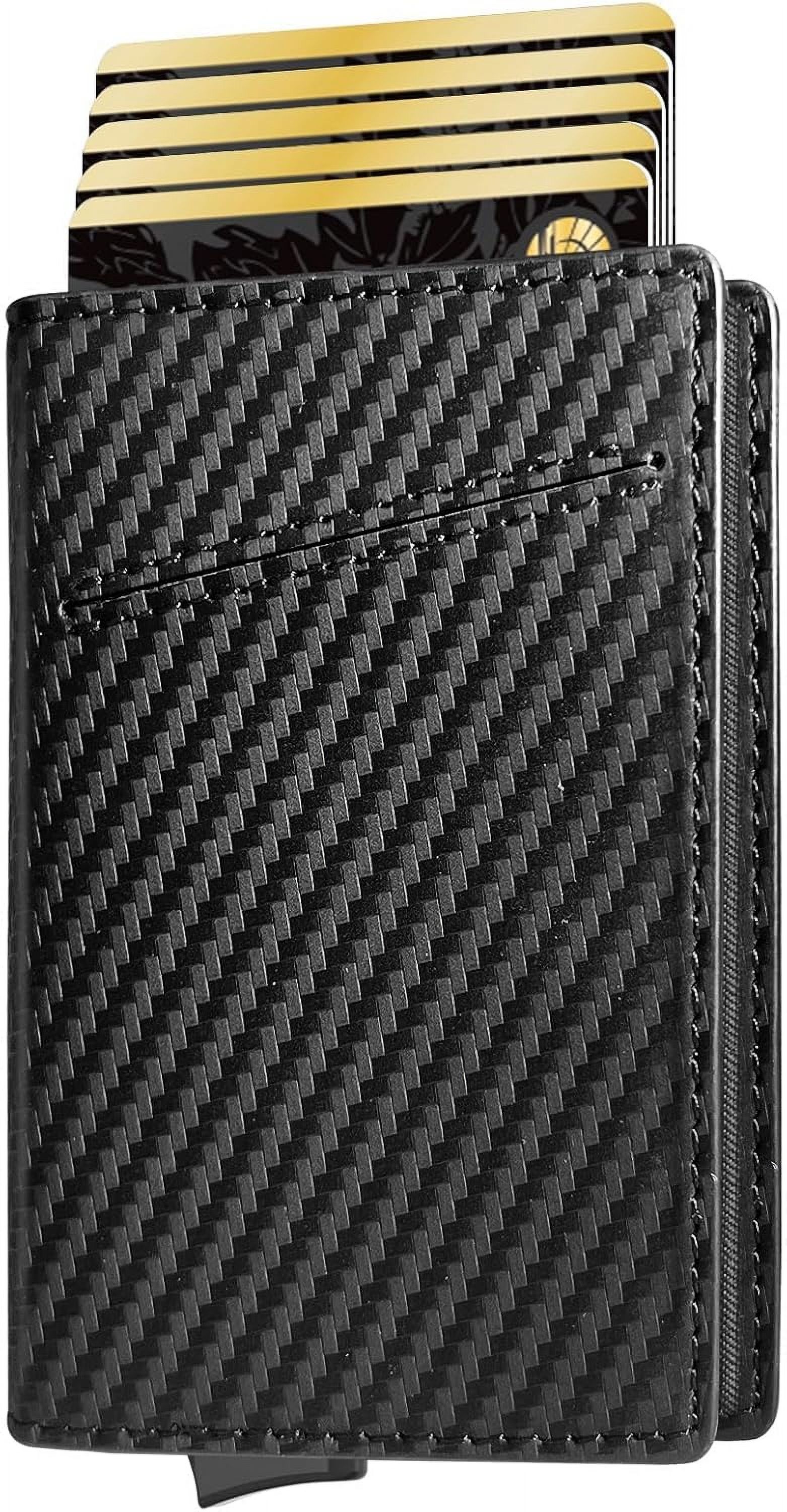 Mens Wallet - Minimalist wallet Credit Card Holder-Smart, RFID Blocking ...