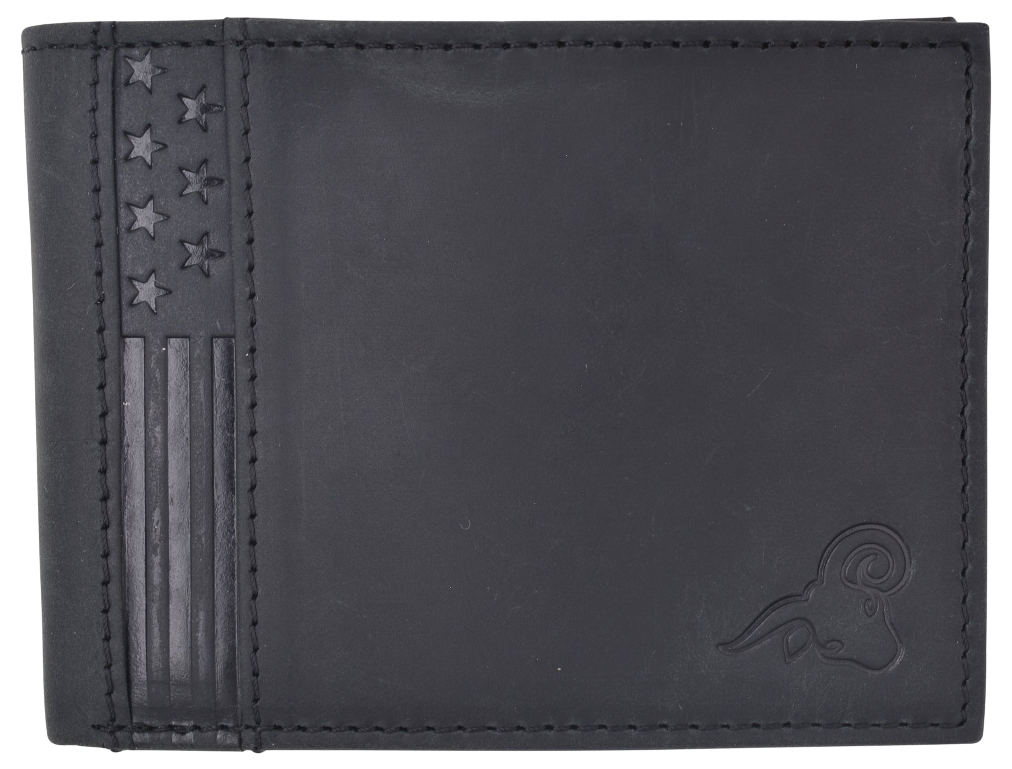 Mens Wallet RFID Genuine Leather Bifold Wallets For Men USA Stars ...