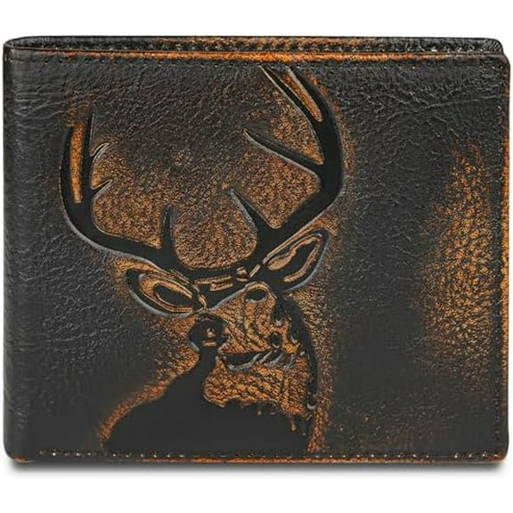 RFID Blocking Bifold Wallets for Men with 2 ID Windows and 10 Credit ...