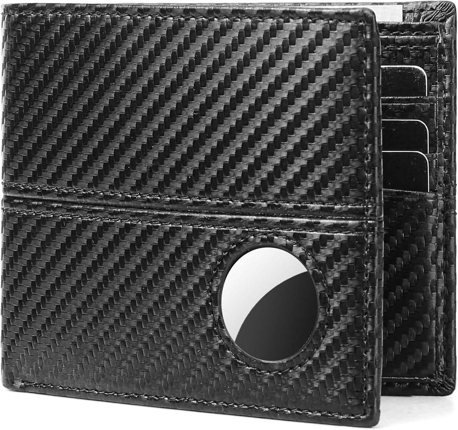 Mens Wallet with AirTag Holder - Bifold RFID Blocking Air Tag Wallet ...