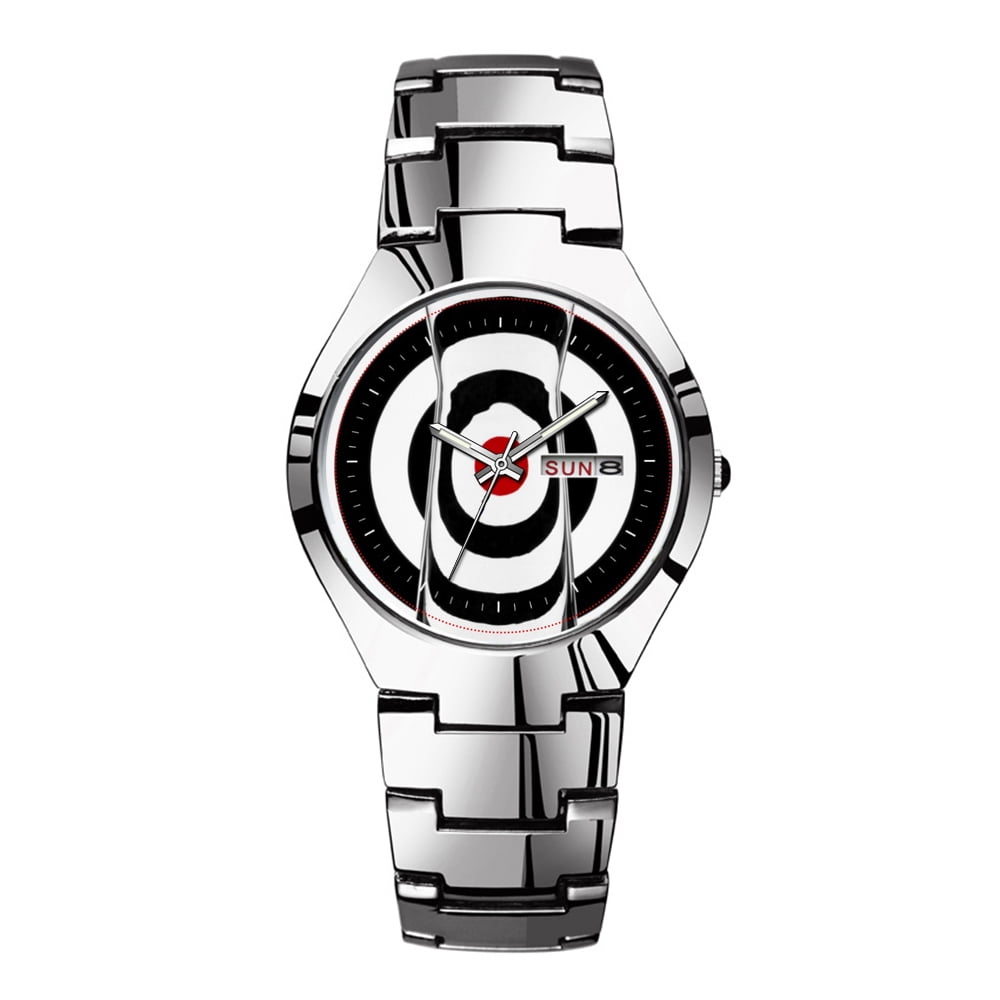 Mens Watches Silvery Steel Band Top Brand Waterproof Japan Quartz Watch ...