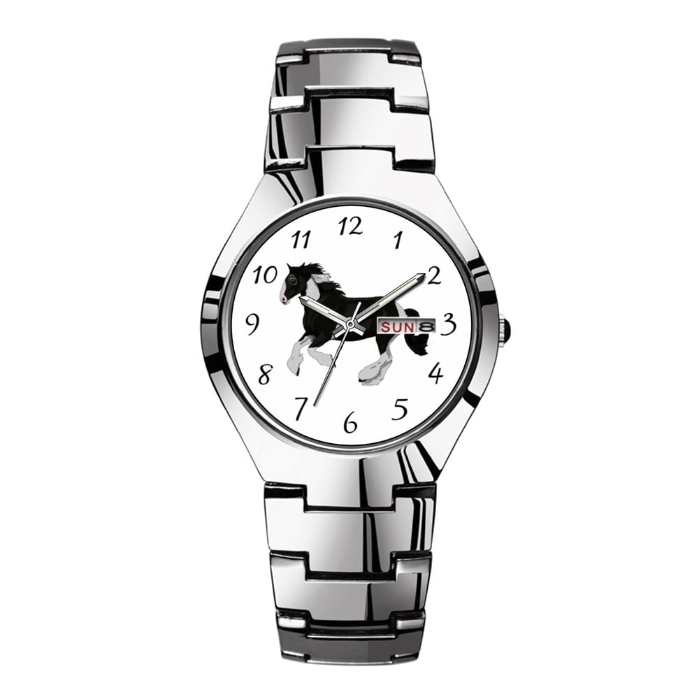 Mens Watches Silvery Steel Band Top Brand Waterproof Japan Quartz Watch ...