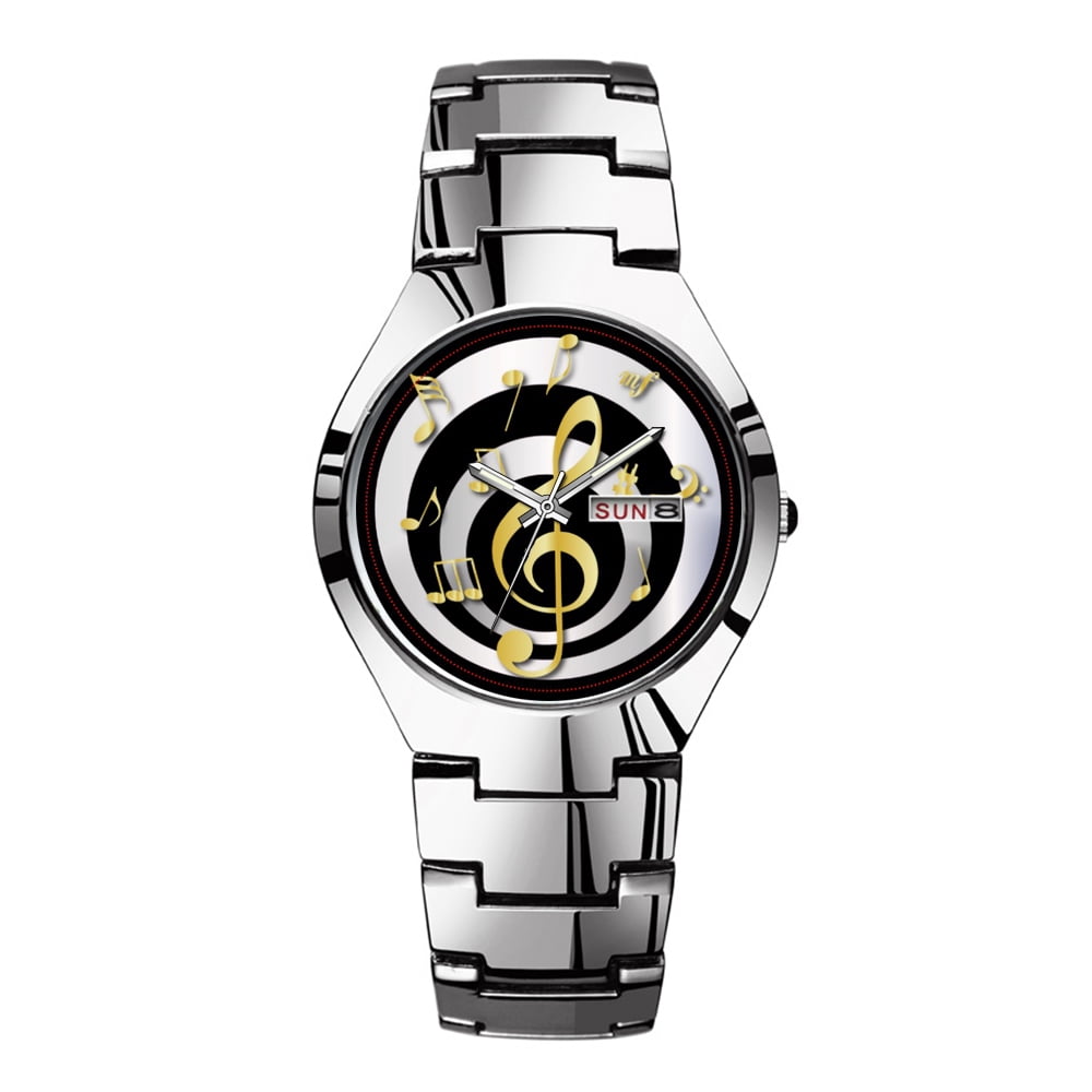 Mens Watches Silvery Steel Band Top Brand Waterproof Japan Quartz Watch ...