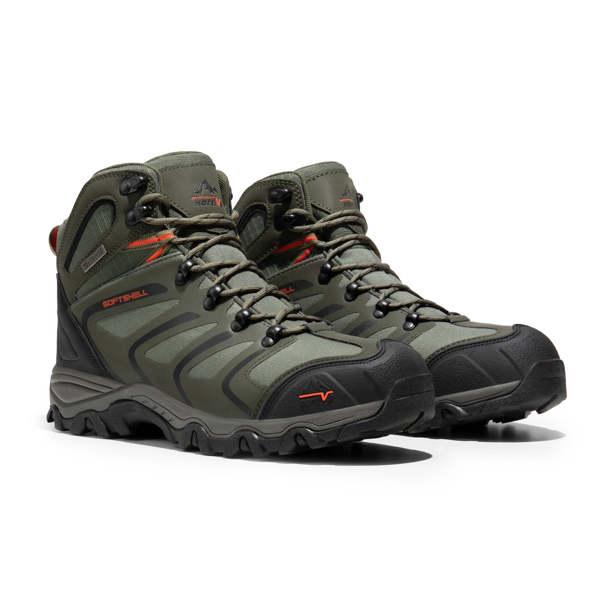 Mens Waterproof Ankle-High Hiking Boots - Lightweight Outdoor Shoes for ...