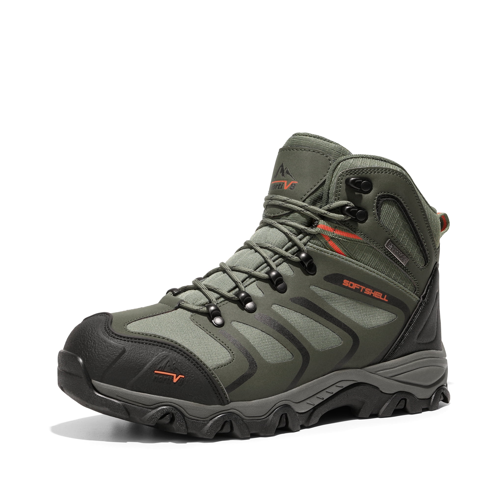 Mens Waterproof Ankle-High Hiking Boots - Lightweight Outdoor Shoes for ...