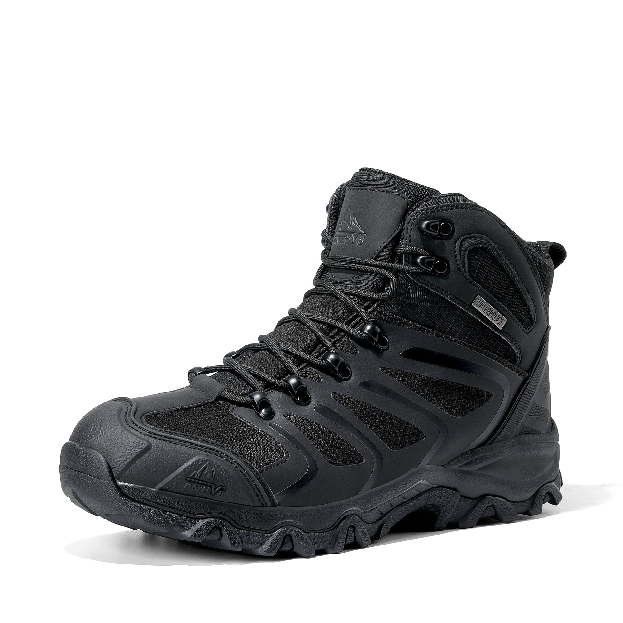 Mens Waterproof Ankle-High Hiking Boots - Lightweight Outdoor Shoes for ...