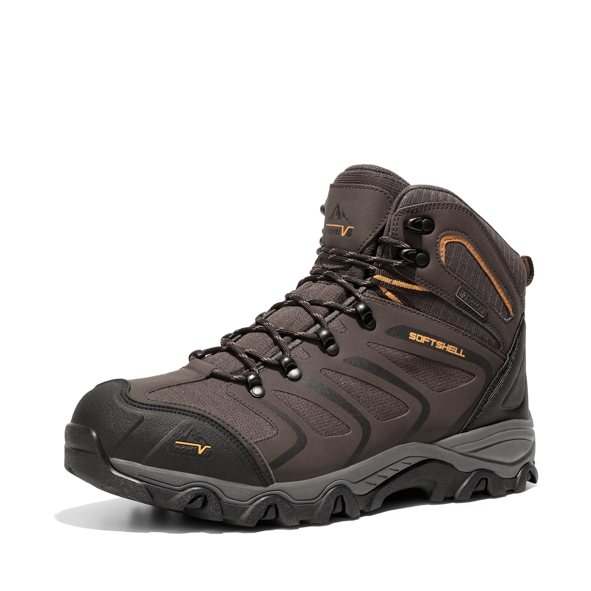 Mens Waterproof Ankle-High Hiking Boots - Lightweight Outdoor Shoes for ...