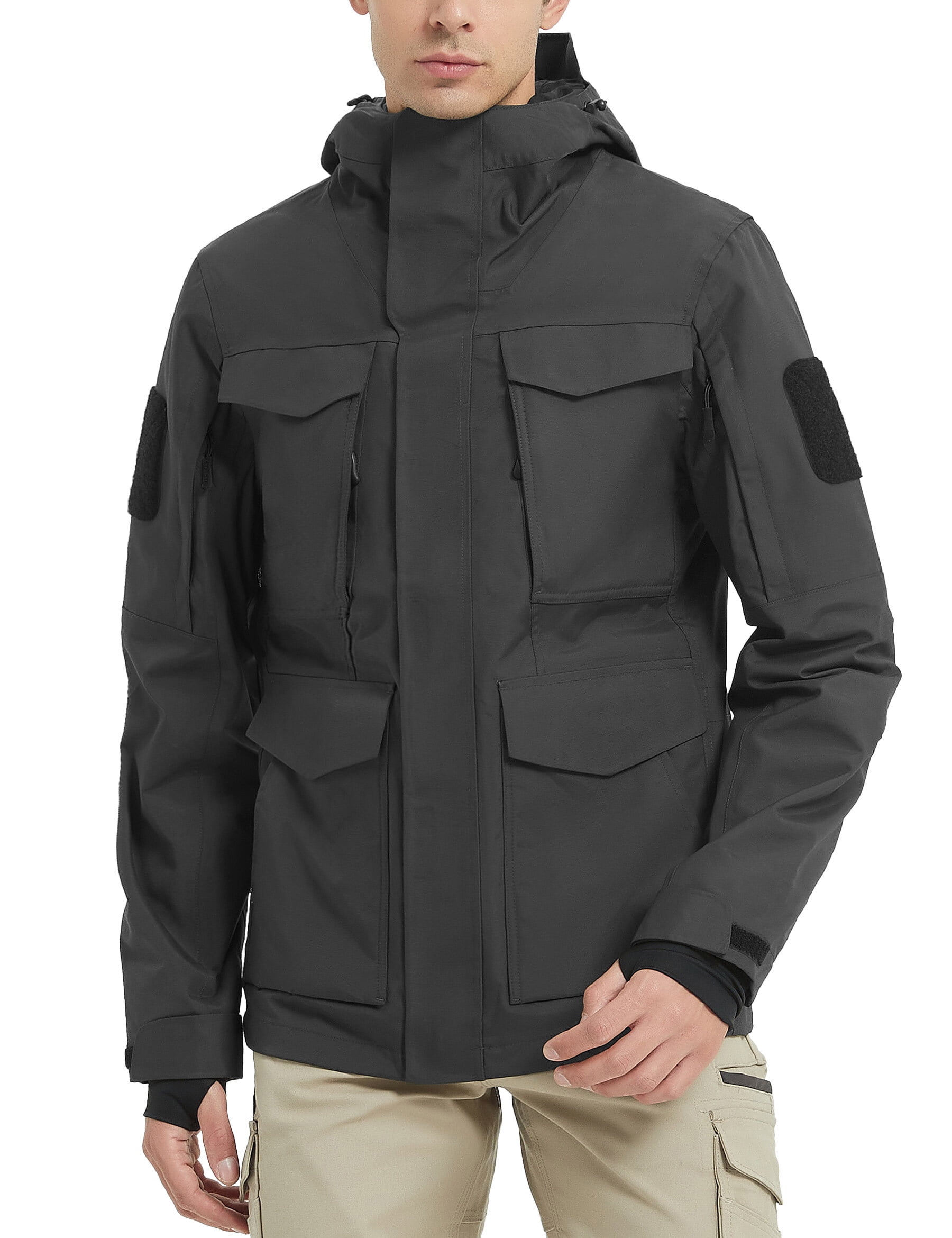 Mens Waterproof Military Jacket Windbreaker Tactical Jacket Outdoor ...
