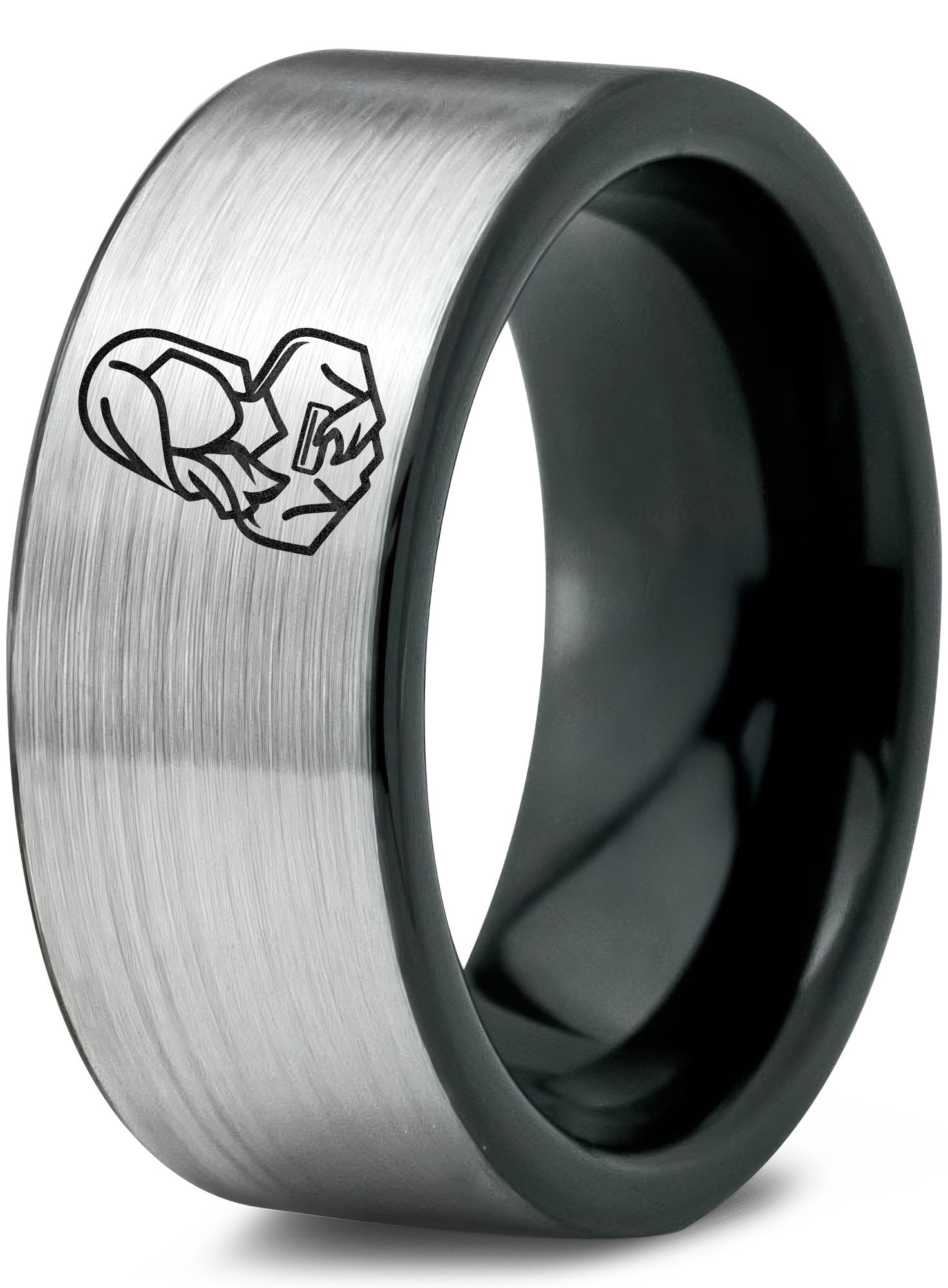 Gamer Mens Jewelry Grey Matching Wedding Bands Set Tungsten Initial ...