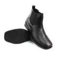 Mens Western Chelsea Cowboy Ankle Boots Square Toe Pull On Leather ...