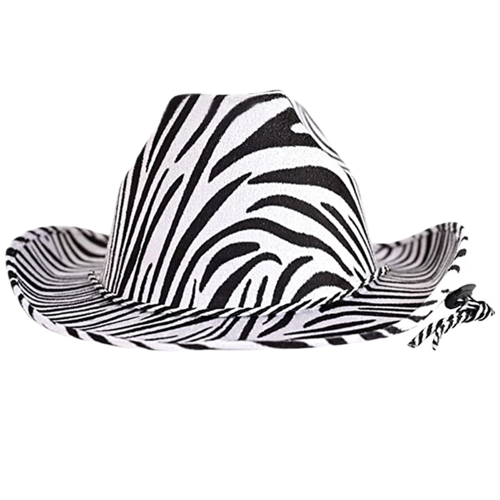 Mens Western Cowboy Hat Rave Cowgirl Hat Print Size Fit for Most Men ...