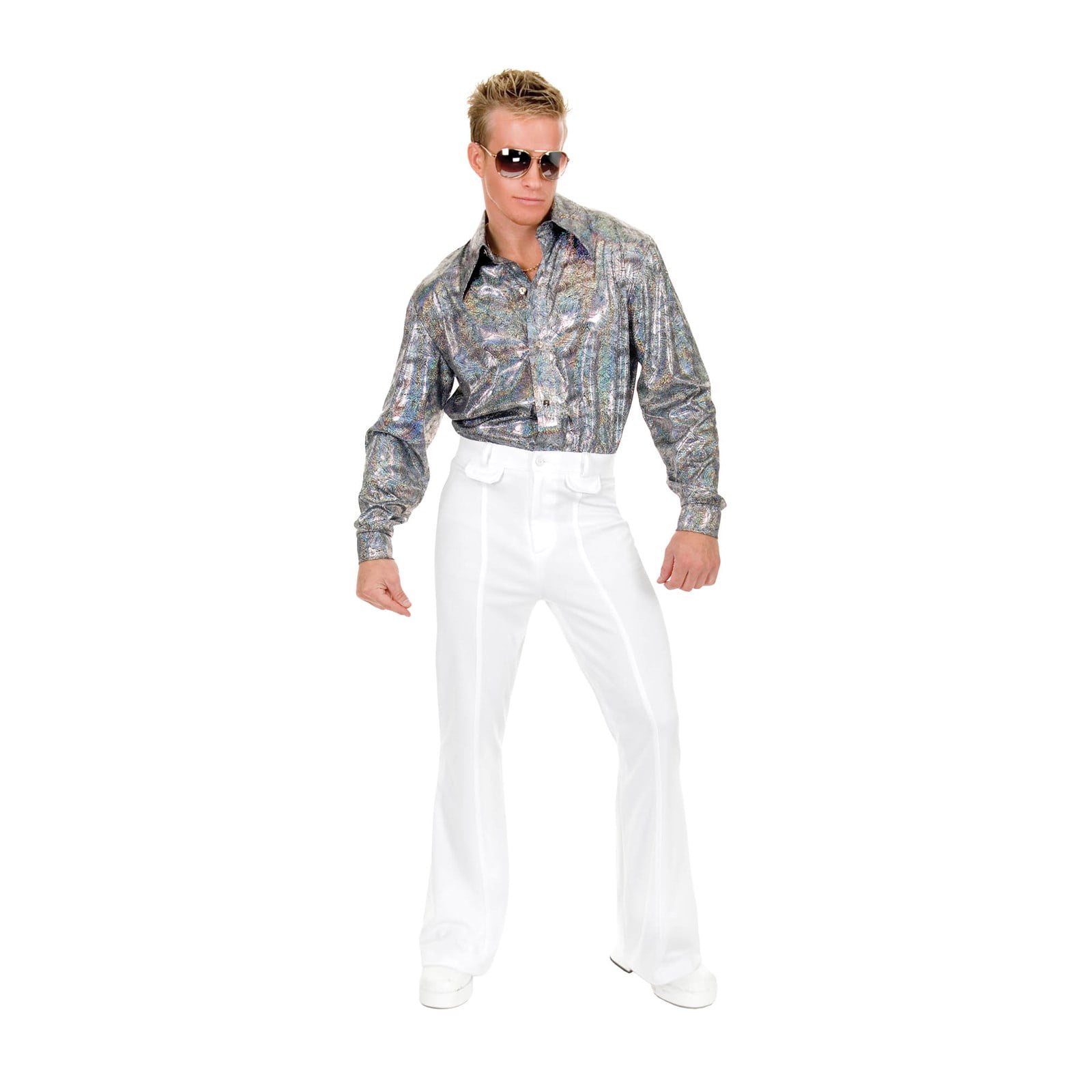 Adult 4XL 44" White Staying Alive Disco Costume Pants - Walmart.com