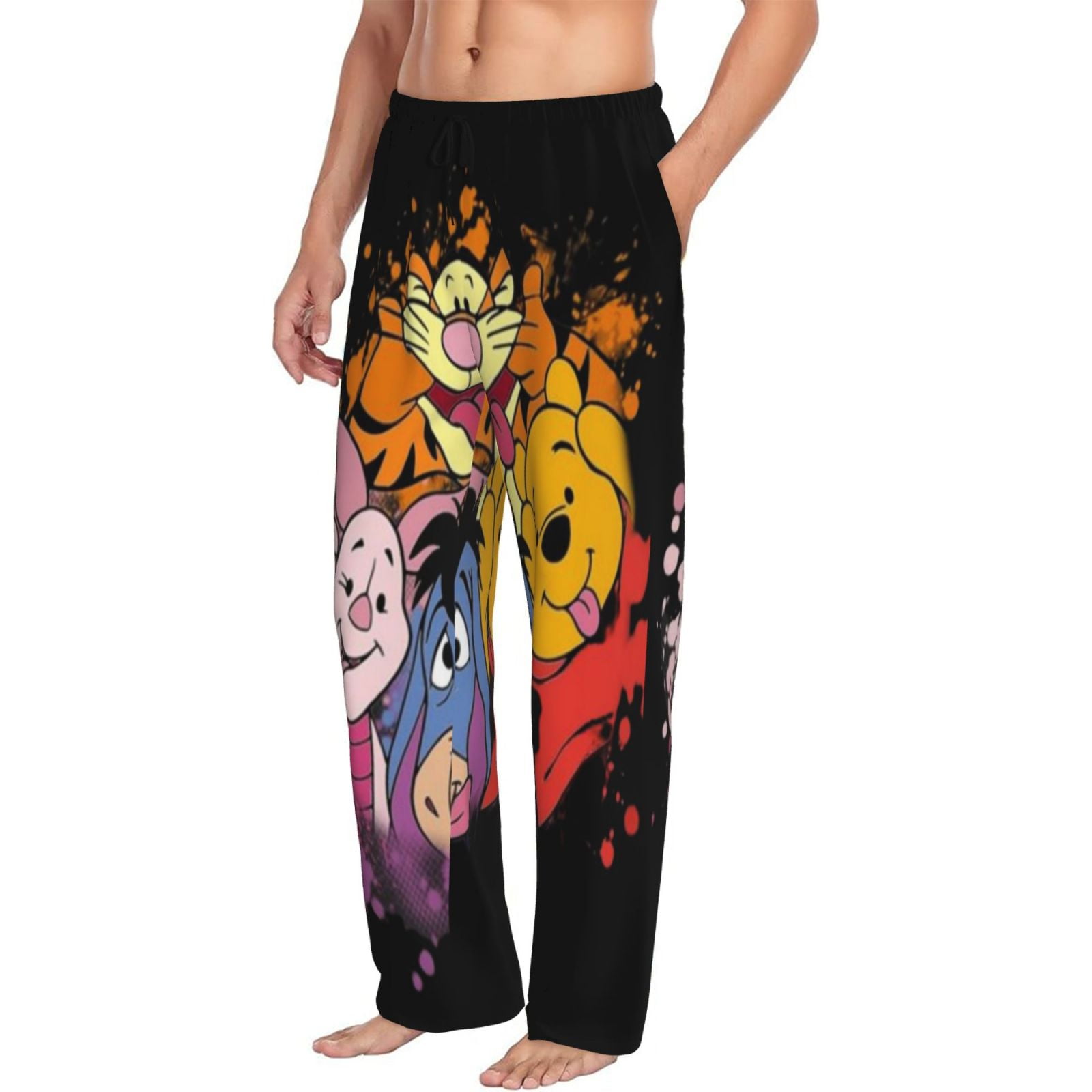 Mens Winnie The Poo Pajama Pants Sleepwear Pajamas Vacation Sleep Pant ...