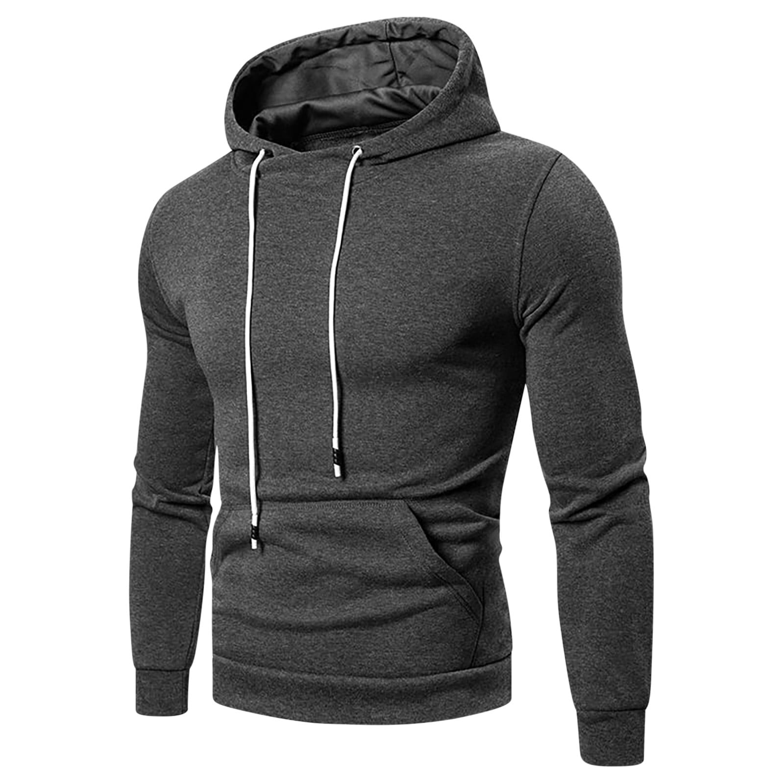 Mens Winter Sweaters Clearance, Solid Color Hoodies Long Sleeve ...