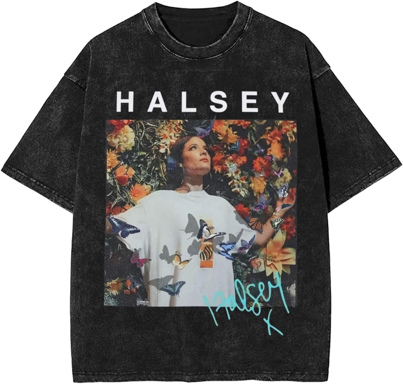 Mens/Womens 2025 Music Tour Retro Tops, Unique Halsey Collection Cotton ...