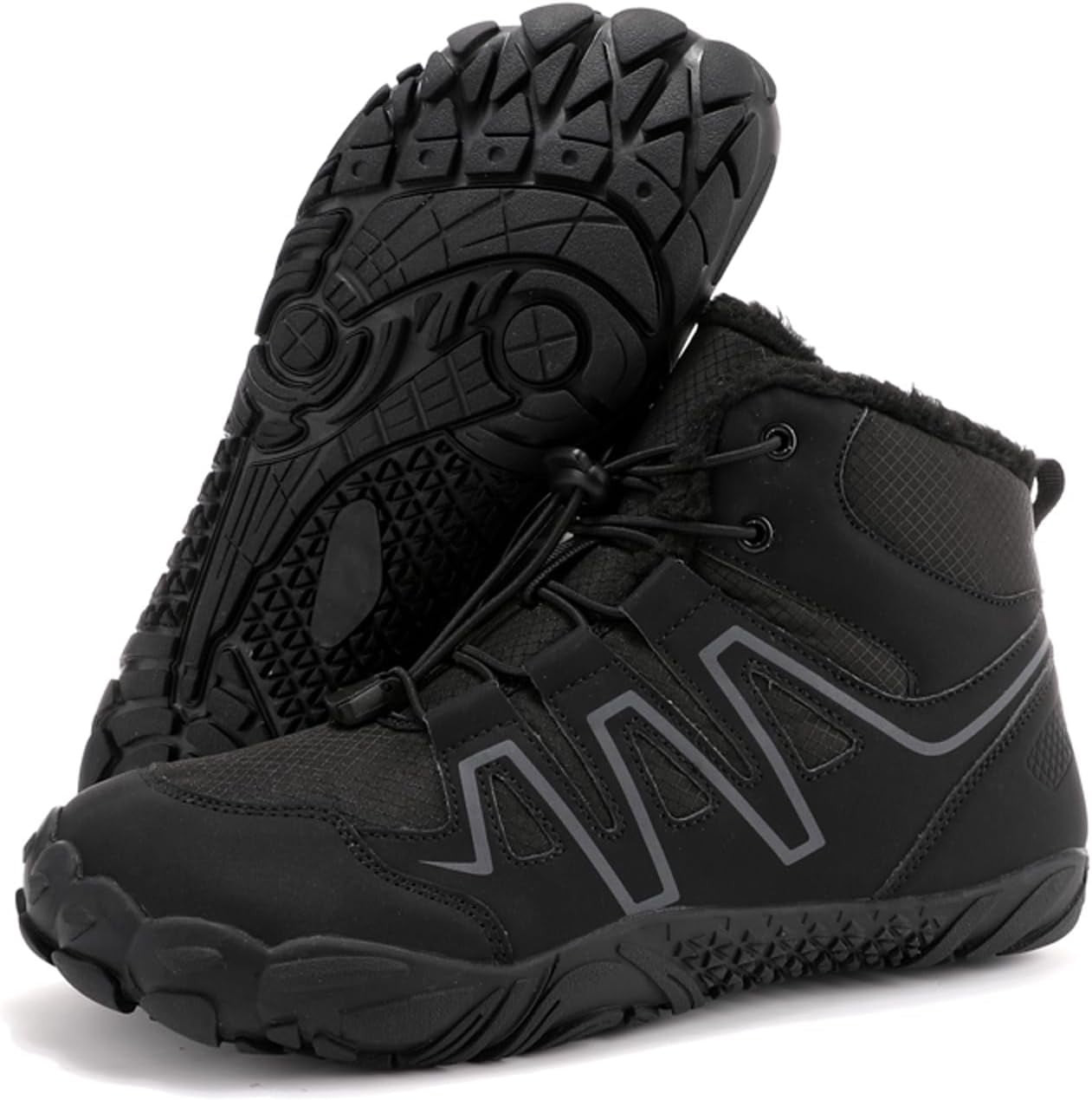 Mens Womens Barefoot Winter Boots with Wide Toe Box Minimalist Five ...