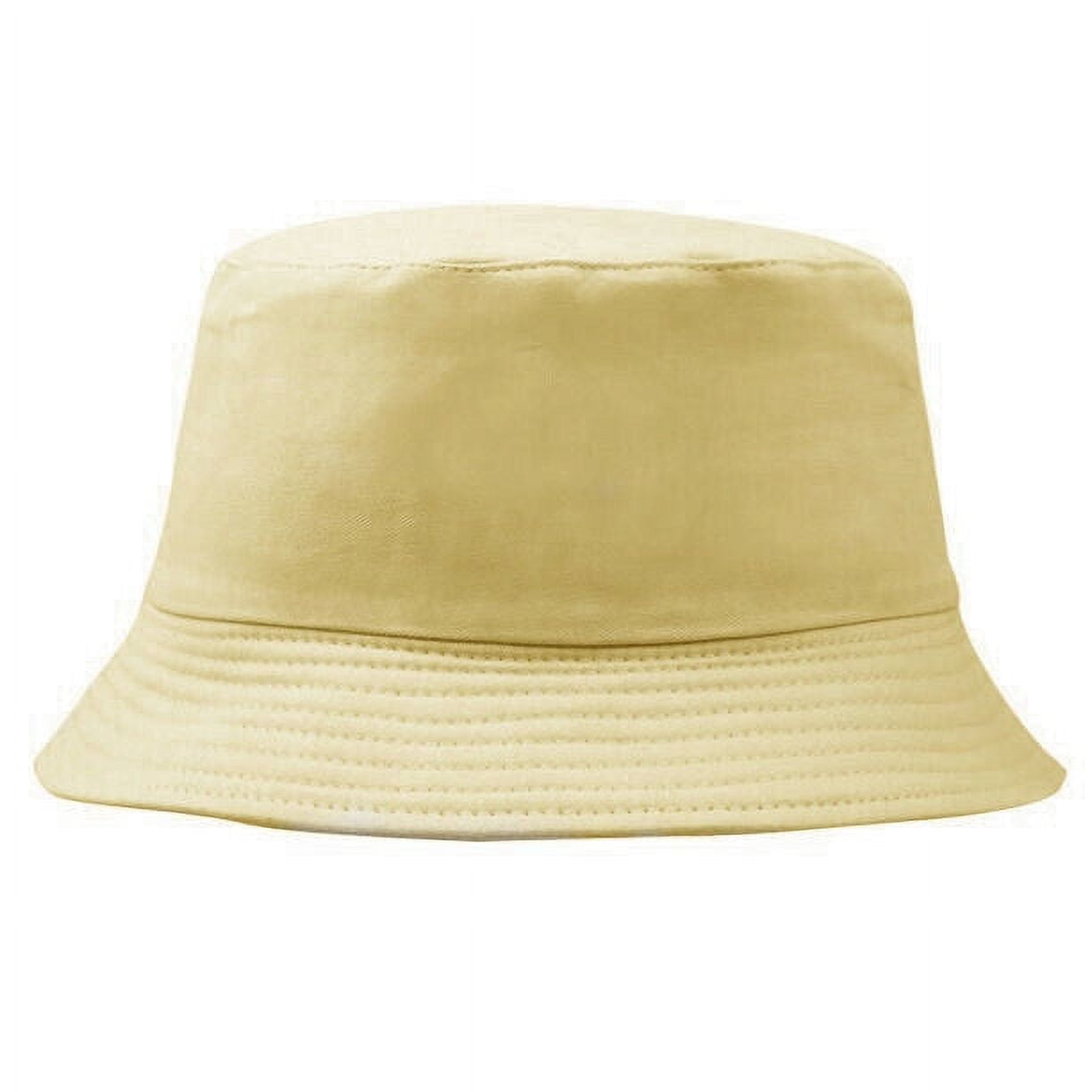 Mens Womens Bucket Hat Fishing Boonie Cap 100% Cotton Brim Visor Sun ...