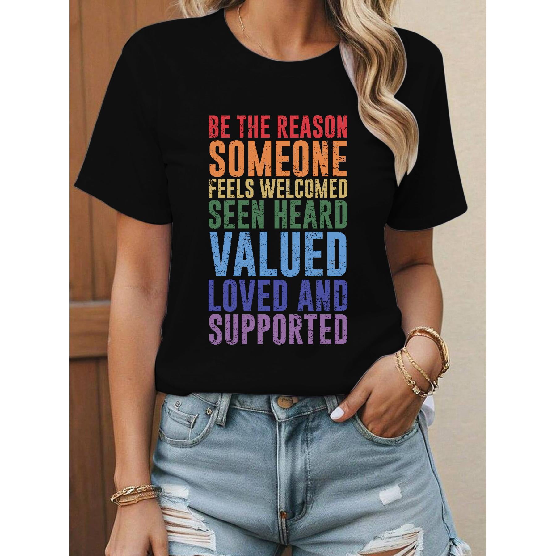Mens & Womens Kindness Print T Shirts Uplifting 'Be the Reason Someone ...