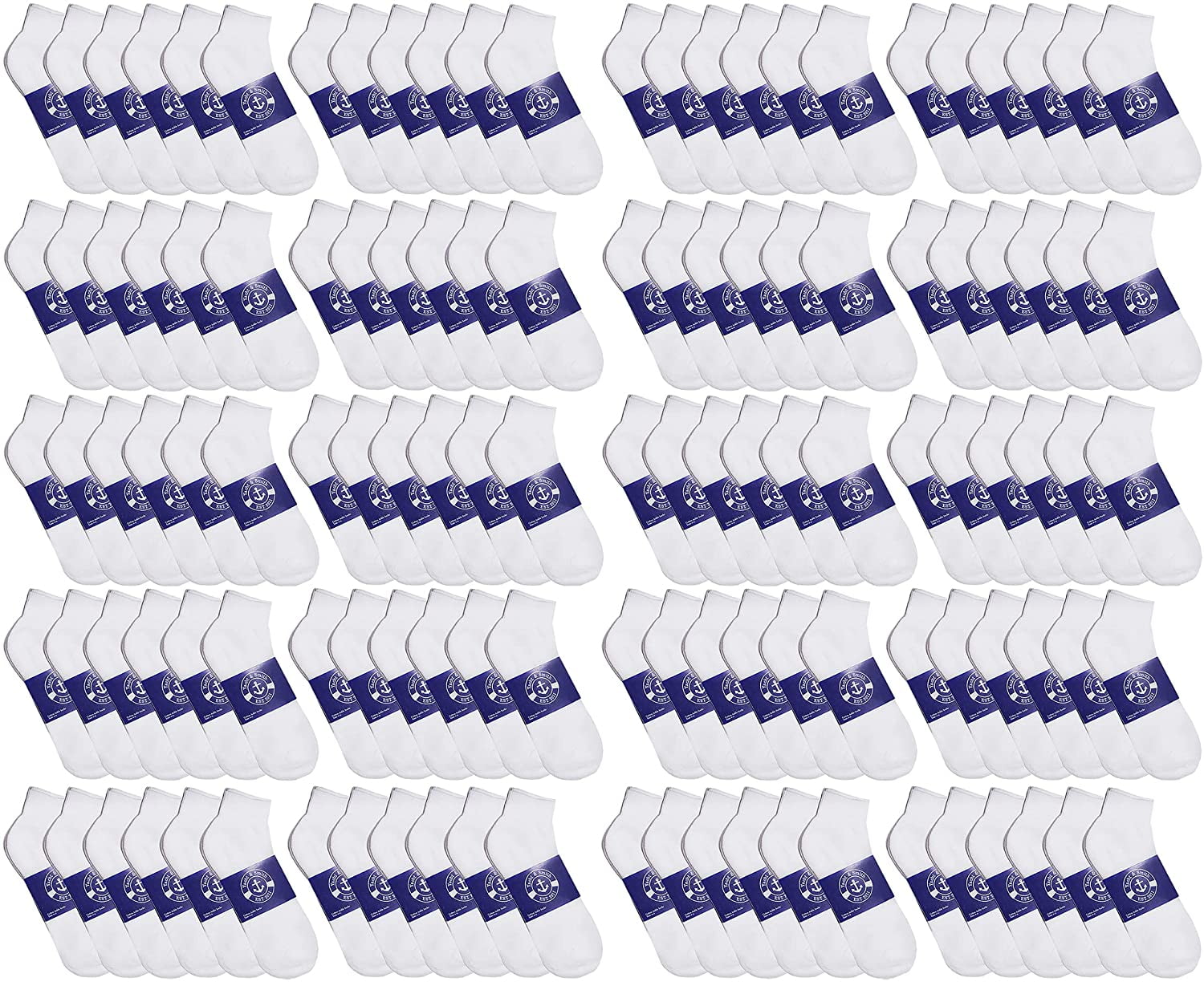 Mens & Womens Quarter Ankle Socks, Cotton, Ankle Sock, Donation ...