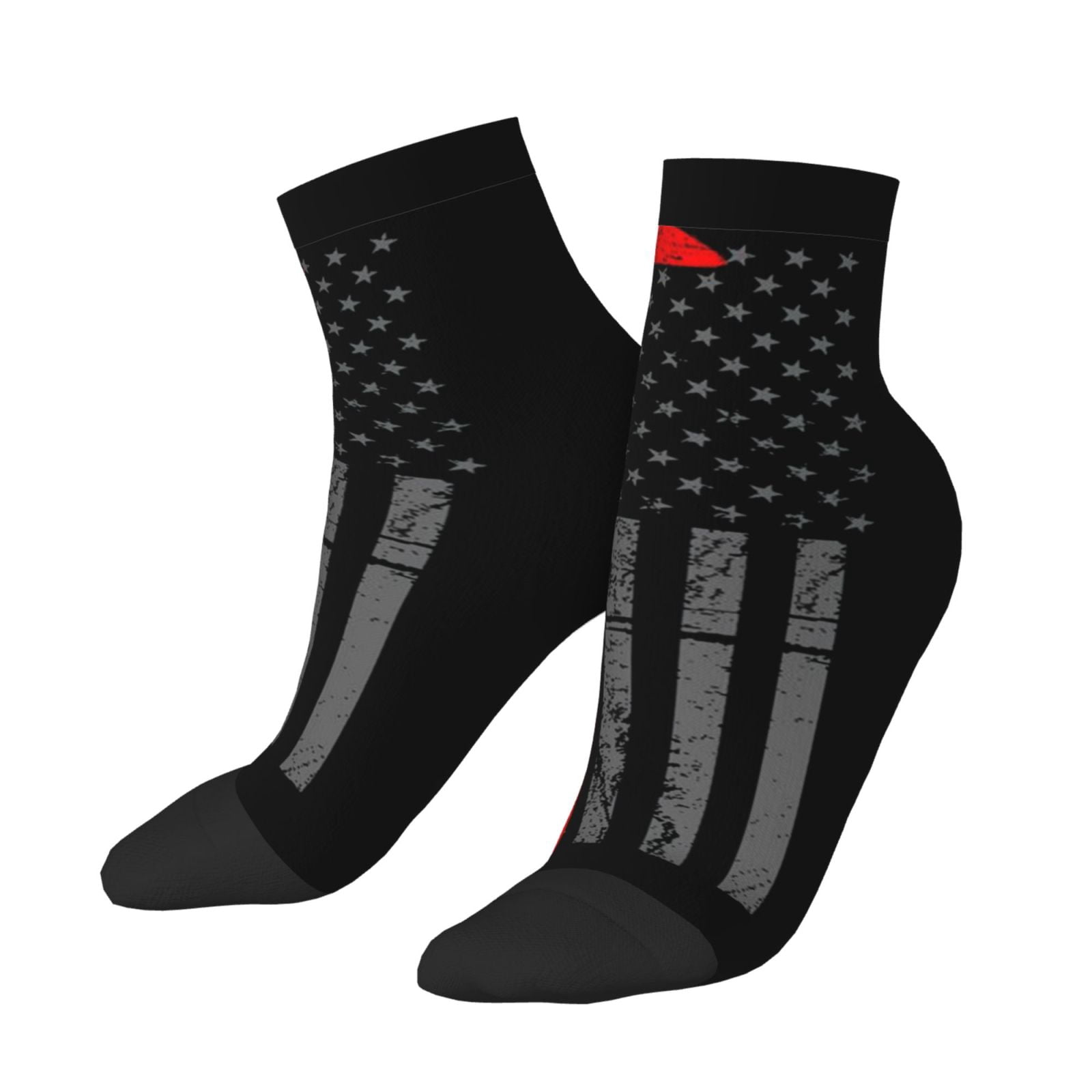 Mens Womens Thin Red Firefighter Line Axe Flag Pattern Novelty Colorful ...