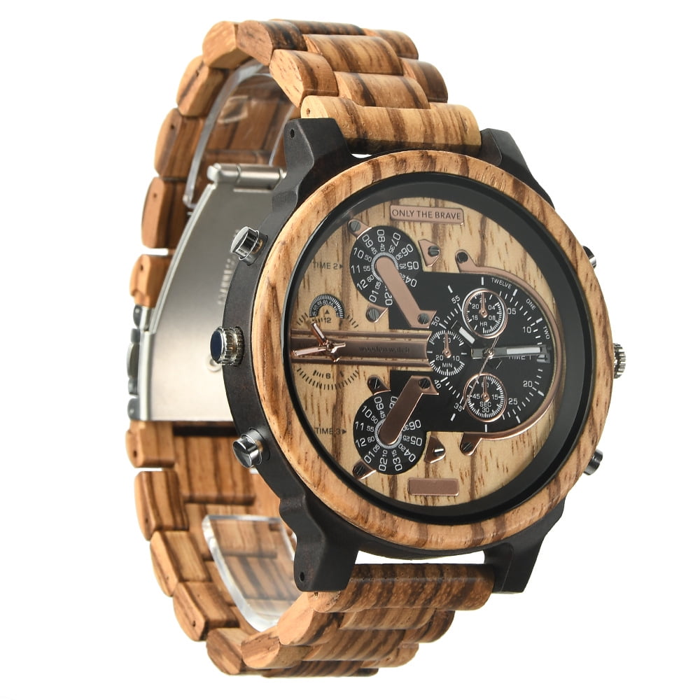 Mens Wood Watch - High-Precision Multifunctional Movement, Stylish ...