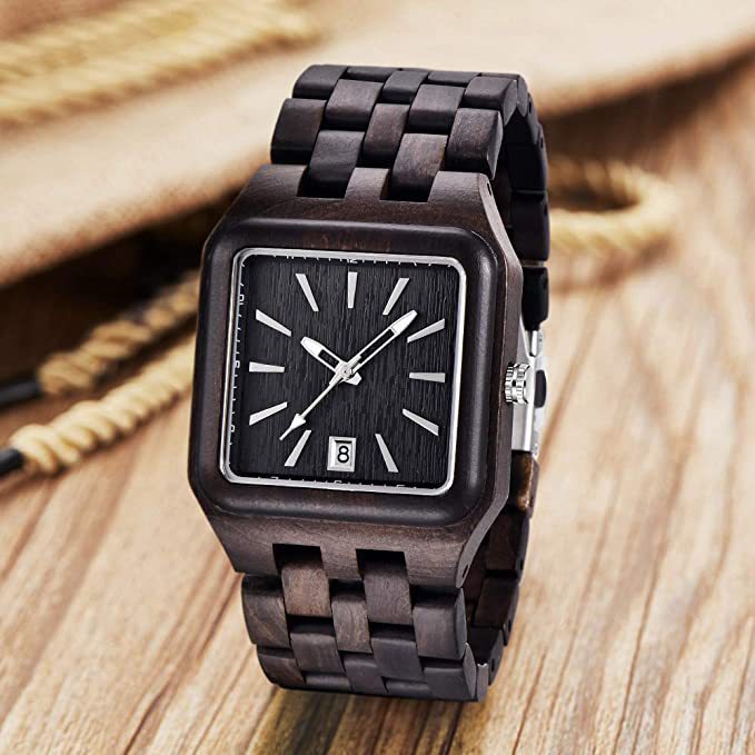 Mens Wood Watch - High-Precision Multifunctional Movement, Stylish ...