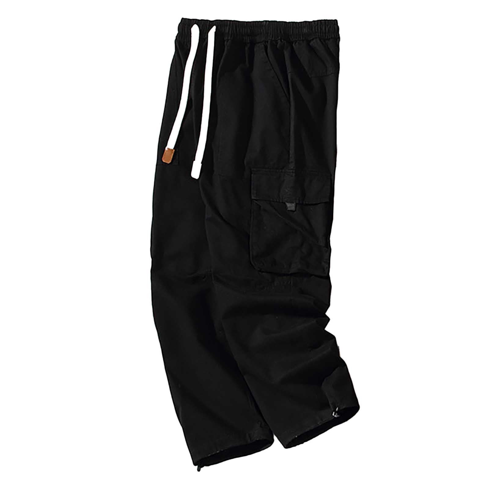 Mens Work Pants Male Loose Stylish Pocket Ankle Pants Breathable Spring ...