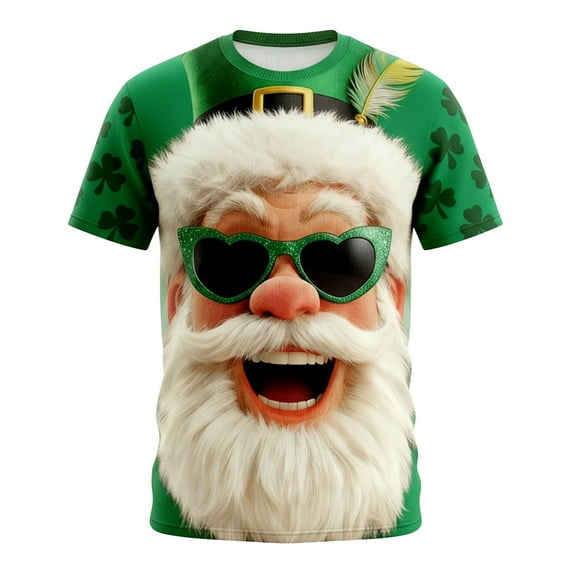 Mens Work Shirts Graphic Print Short Sleeve Comfort Crew Neck Mens ...