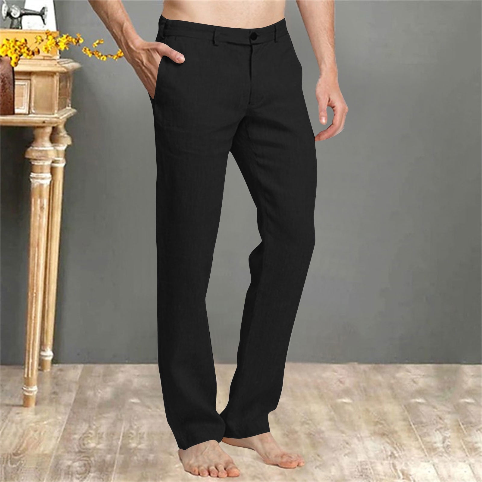 Mens Workout Pants Dark Grey Sweatpants Men Big and Tall Workout Pants ...