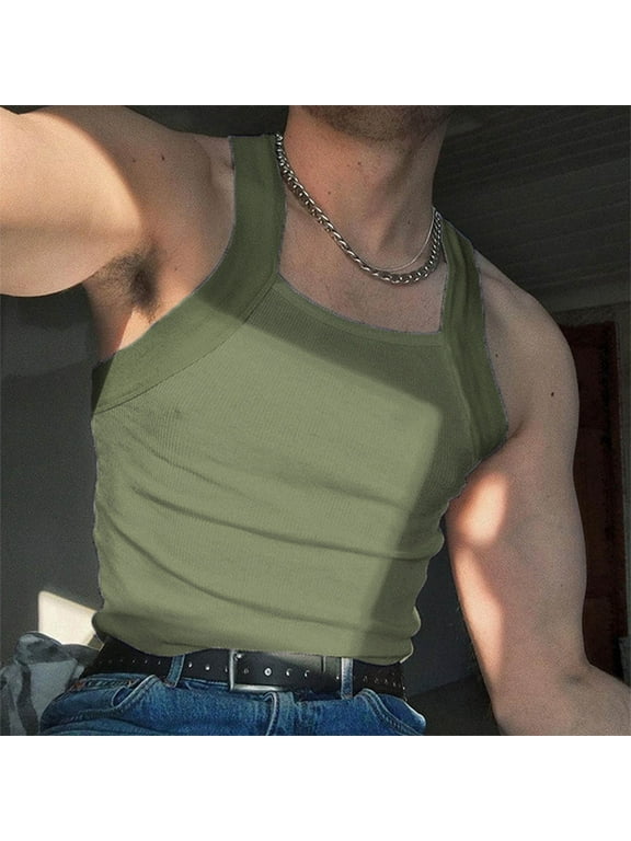 Incerun Mens Round Neck Sleeveless Tank Tops Summer Casual Sport Gym