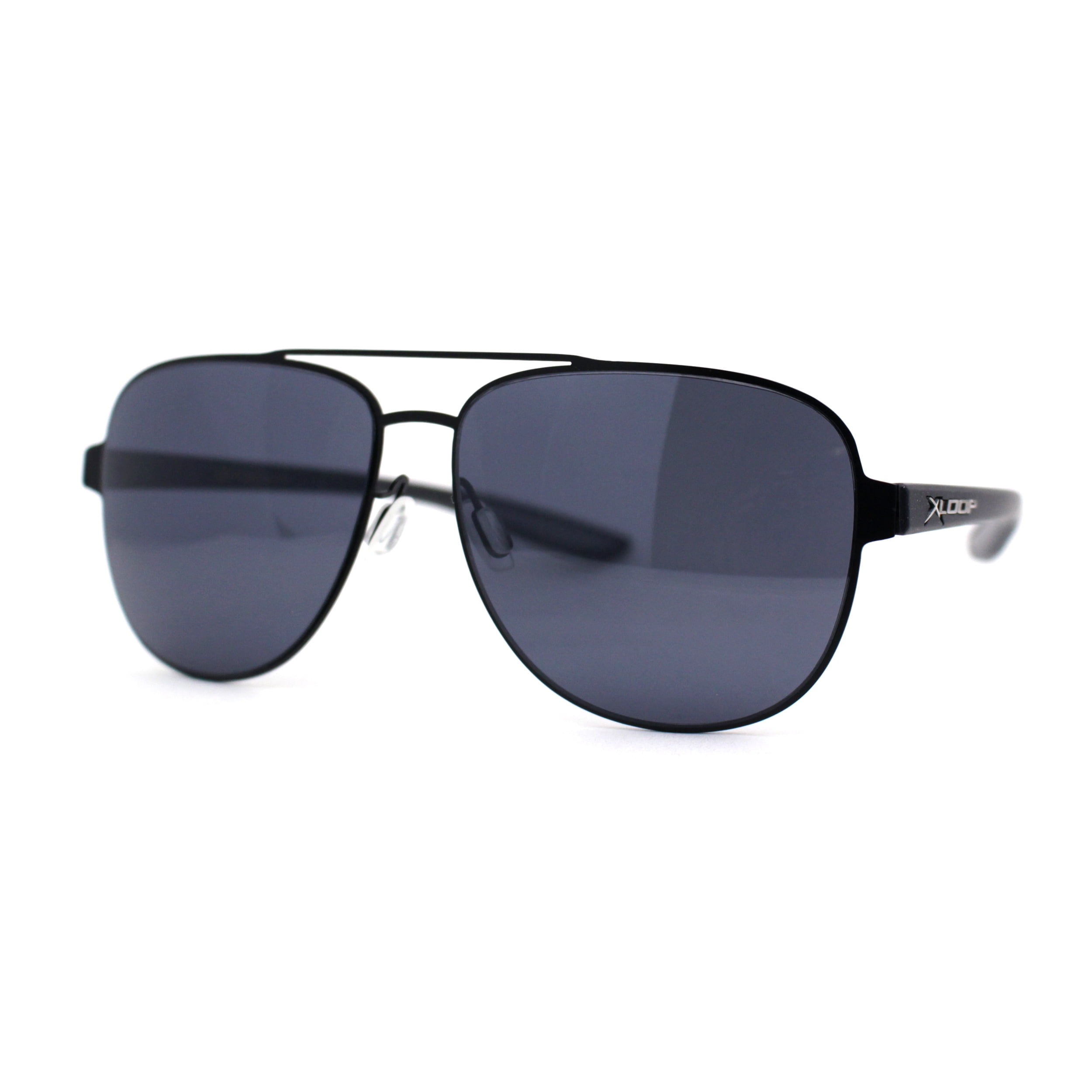 Mens Xloop 90s Classic Officer Cop Sport Rectangle Metal Sunglasses All ...