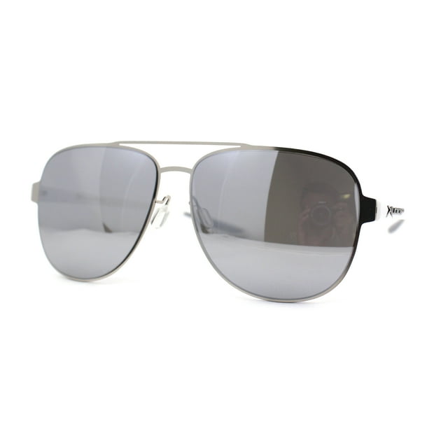 Mens Xloop 90s Classic Officer Cop Sport Rectangle Metal Sunglasses ...