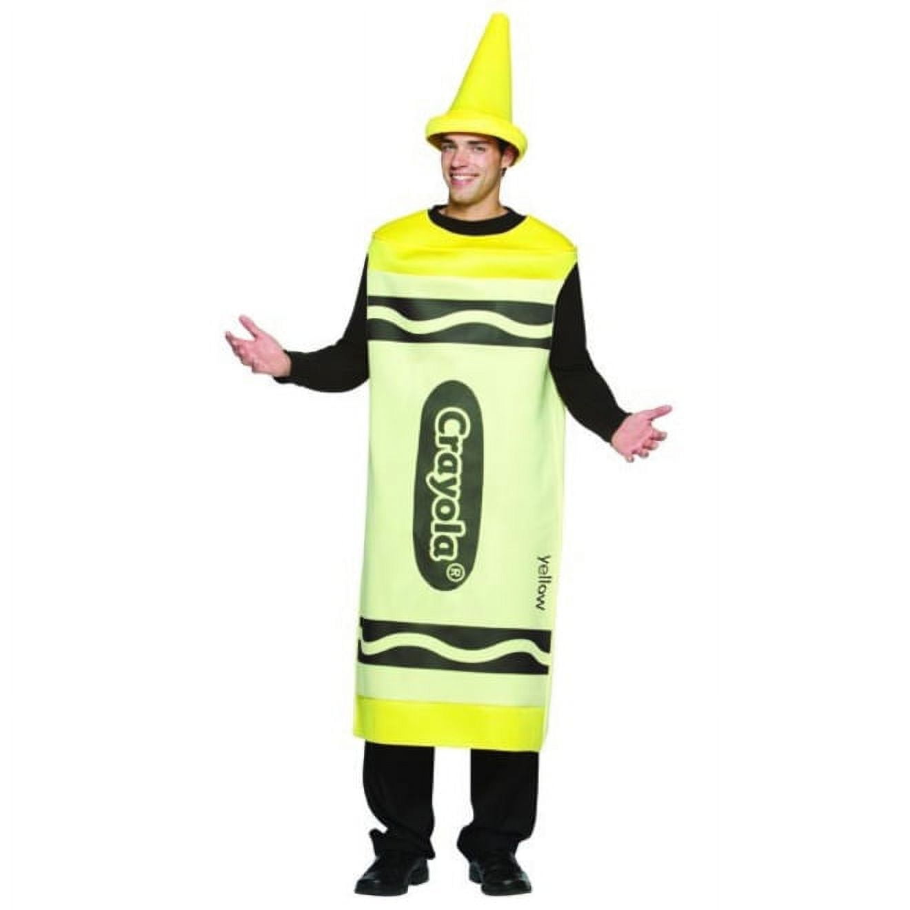 Mens Yellow Crayola Crayon Costume For Adults - Walmart.com
