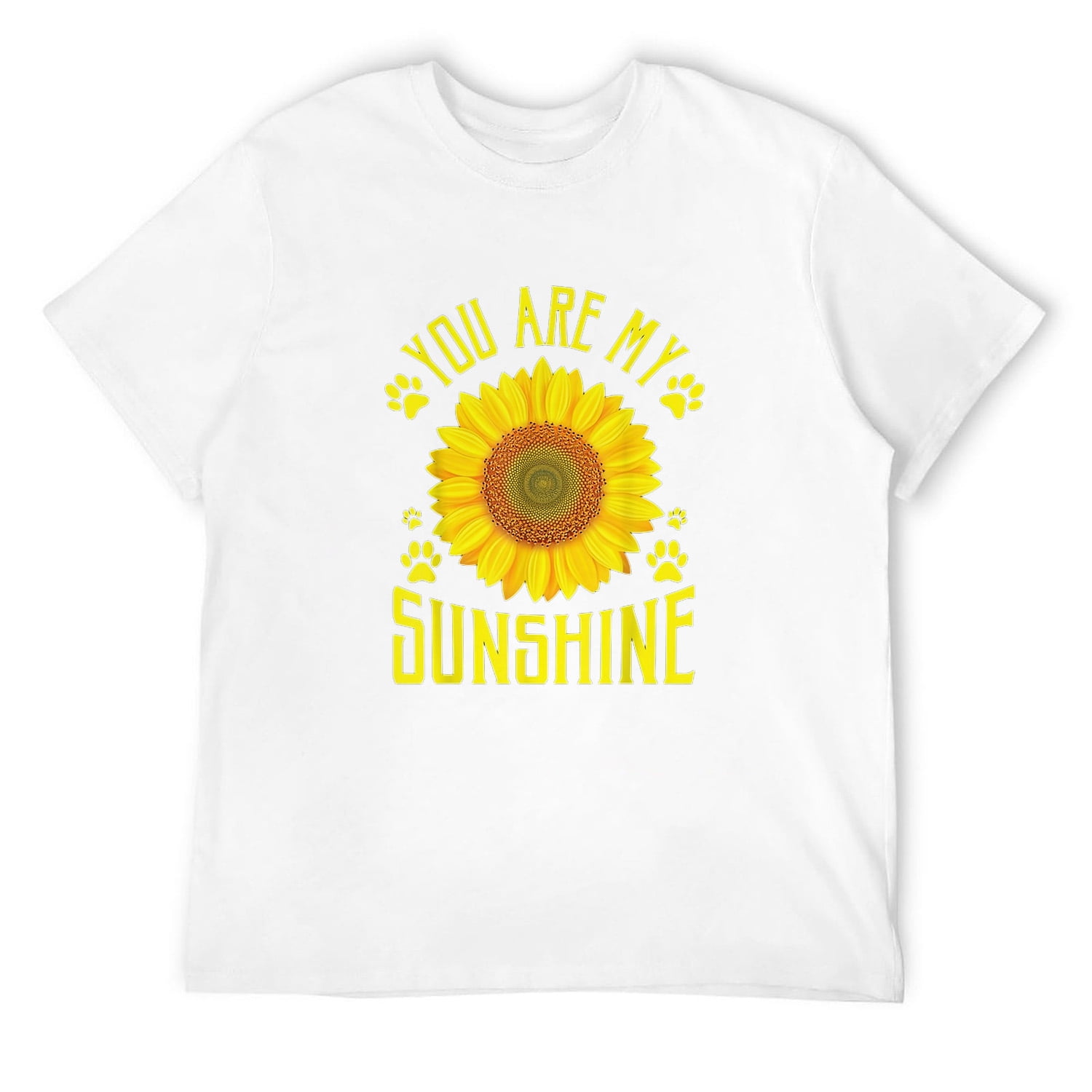 Mens You Are My Sunshine Sunflower T Shirt White Large