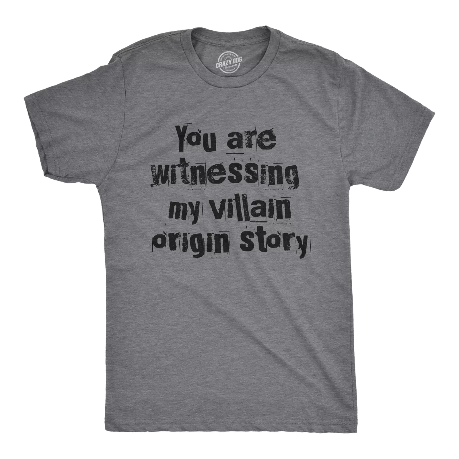 Mens You Are Witnessing My Villain Origin Story T Shirt Funny Novel ...